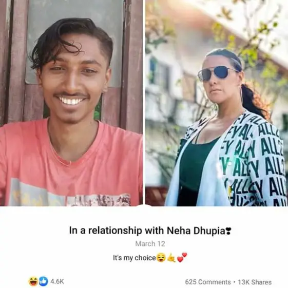 Neha Dhupia In Relationship Meme