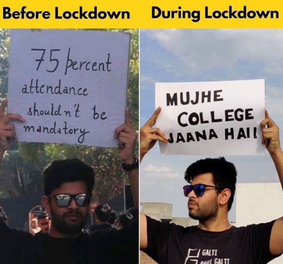 College Students Before Lockdown Vs During Lockdown