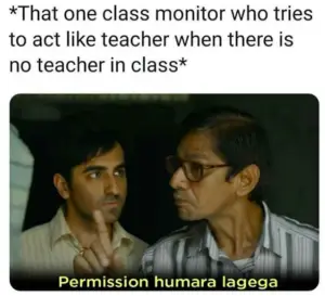 Class Monitor When There Is No Teacher In Class