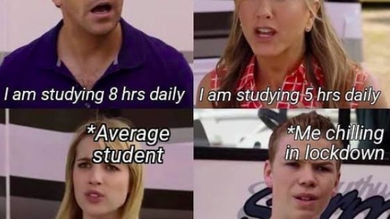 Students At Home During Lockdown