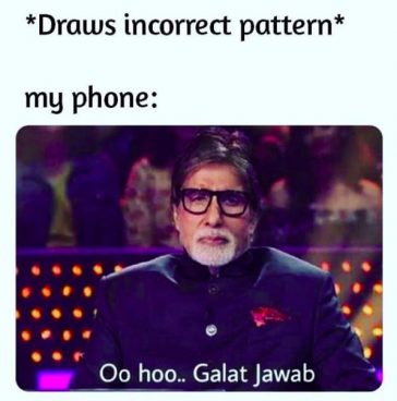 When You Draw Incorrect Pattern On Phone