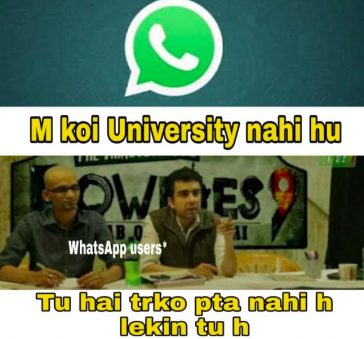 WhatsApp University Meme