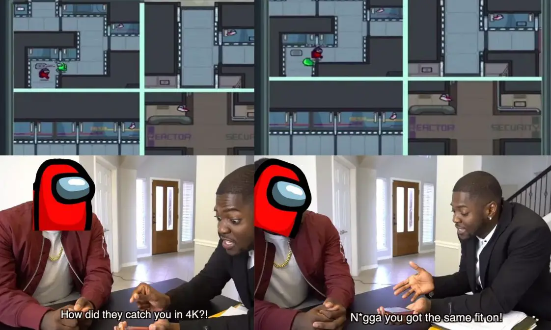 Caught In 4K Meme Ft. Among Us Imposter