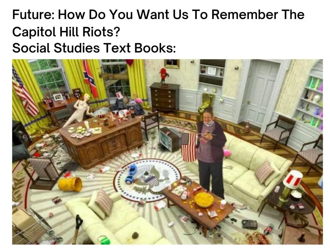 Old Lady In Capitol Building Meme Ft. Capitol Riots