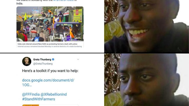 Farmers Protest Meme Ft. Biryani And Pizza