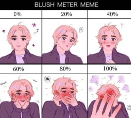 Blush Meter Meme Template - HumorNama